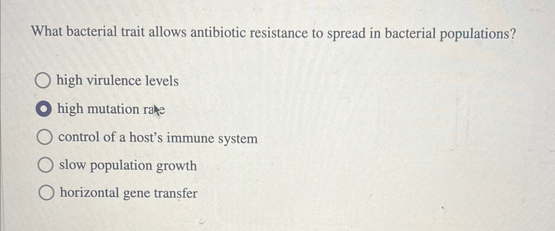 Solved What bacterial trait allows antibiotic resistance to | Chegg.com