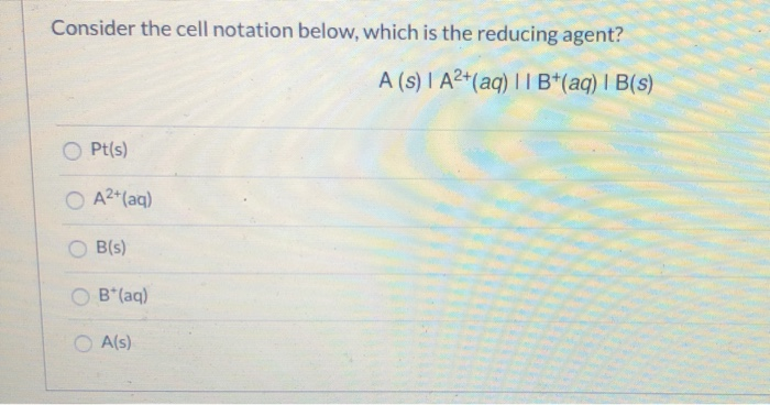 Solved Determine the cell notation for the redox reaction | Chegg.com