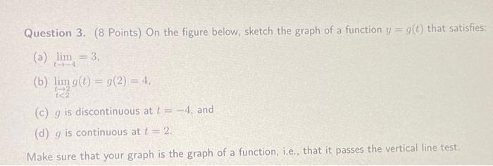 Solved Question 3. (8 Points) On the figure below, sketch | Chegg.com