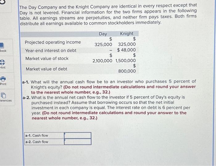 Solved The Day Company and the Knight Company are identical | Chegg.com