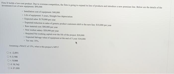 Solved Fim X builds a low-cost product. Due to overseas | Chegg.com