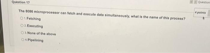 Solved The 8086 microprocessor has an external device named | Chegg.com
