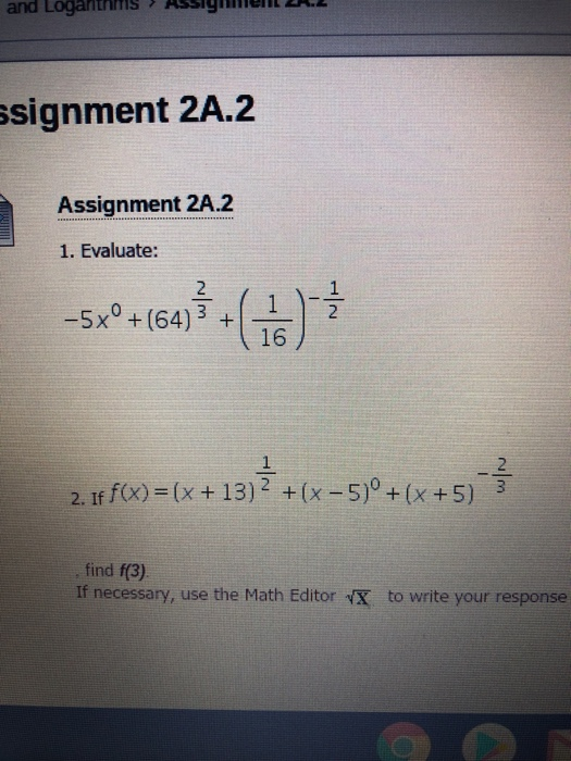 Solved and Logarithms Assignment 24.2 ssignment 2A.2 | Chegg.com