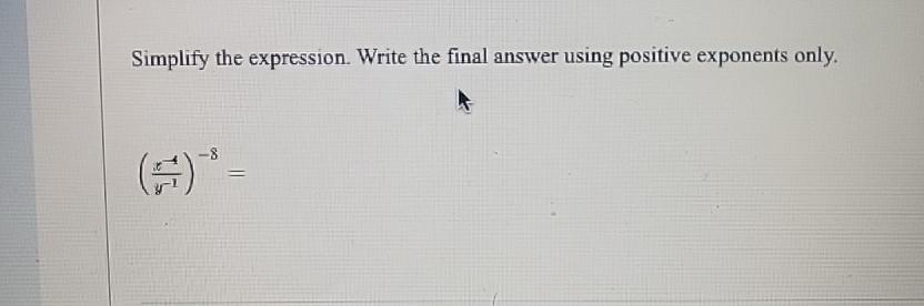 Solved Simplify the expression. Write the final answer using | Chegg.com