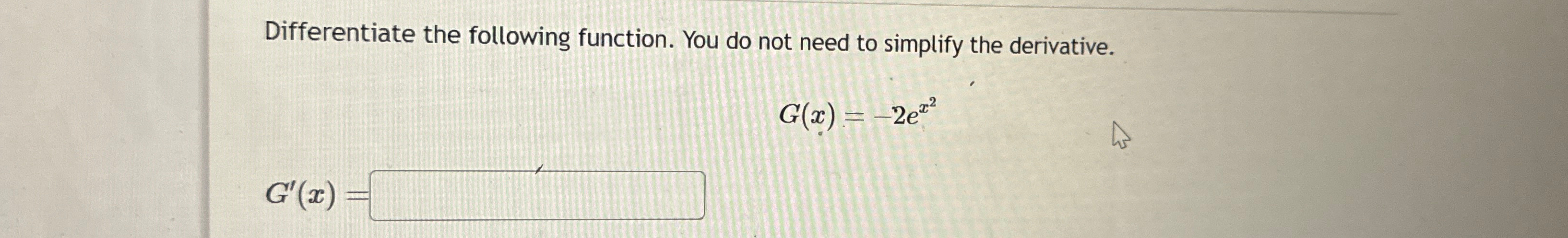 Solved Differentiate the following function. You do not need | Chegg.com