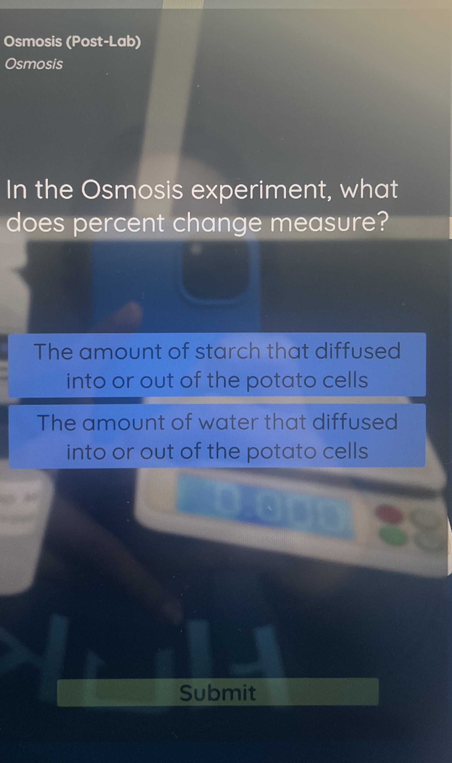 Solved Osmosis (Post-Lab)OsmosisIn the Osmosis experiment, | Chegg.com