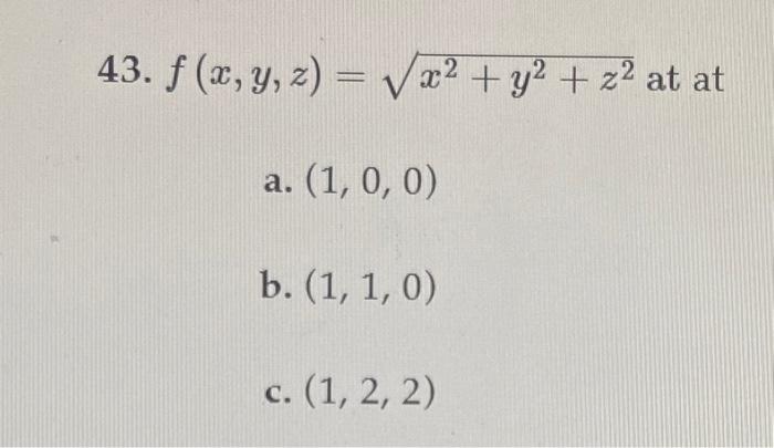 Solved Linearizations For Three Variables Find The