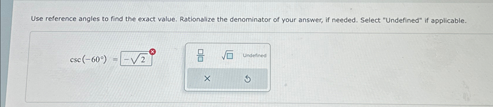 Solved Use reference angles to find the exact value. | Chegg.com