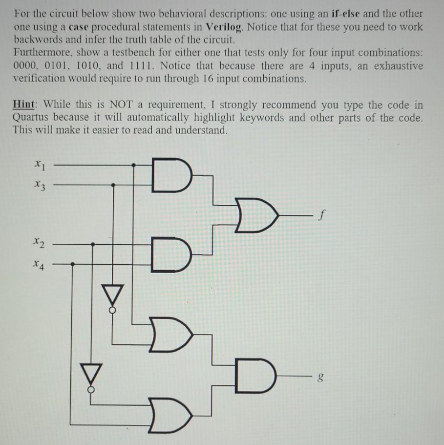 Solved I need the written out verilog code to show the | Chegg.com