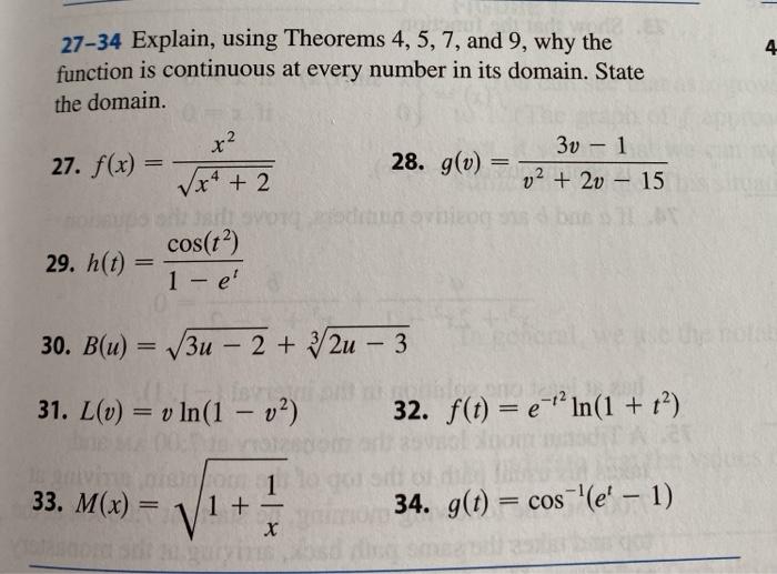 Solved 4 27 34 Explain Using Theorems 4 5 7 And 9 Why