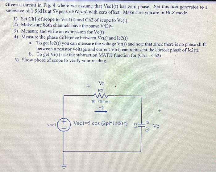 Given a circuit in Fig. 4 where we assume that | Chegg.com