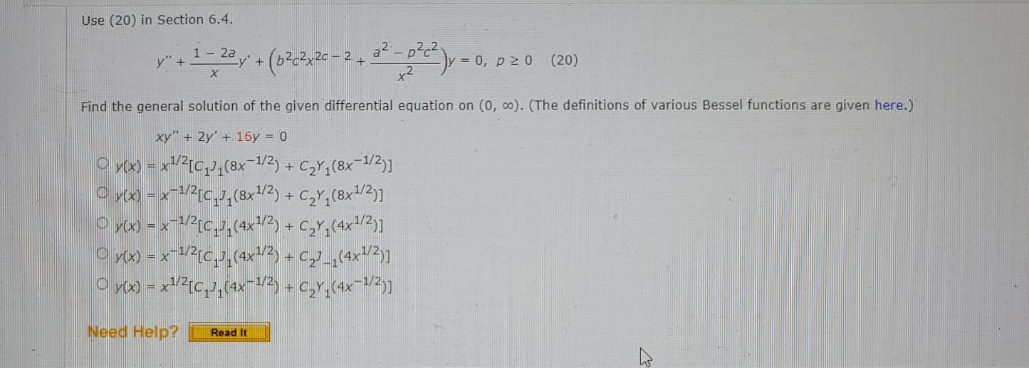 Solved Use (20) in Section 6.4. y 1-2, + (are , -2, -2, - = | Chegg.com
