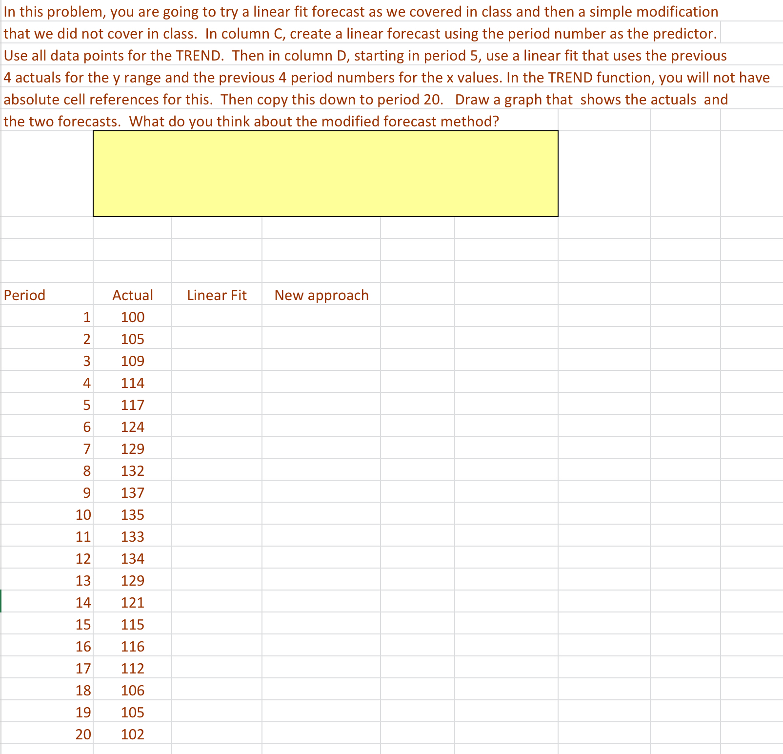 Solved In this problem, you are going to try a linear fit | Chegg.com