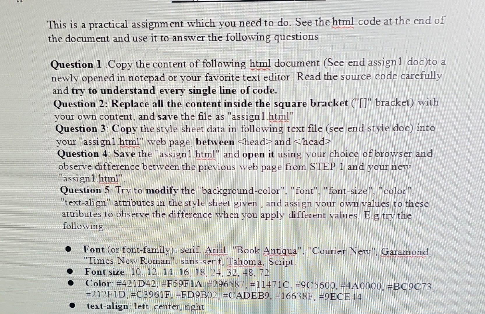 This is a practical assignment which you need to do. | Chegg.com