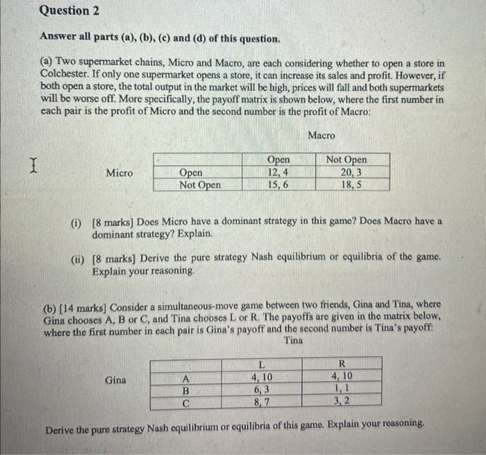 Solved Answer all parts (a), (b), (c) and (d) of this | Chegg.com