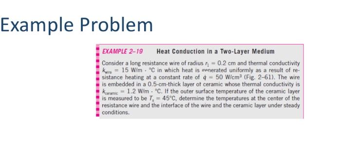 Solved Example Problem | Chegg.com