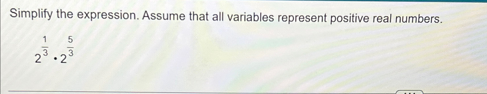 Solved Simplify the expression. Assume that all variables | Chegg.com