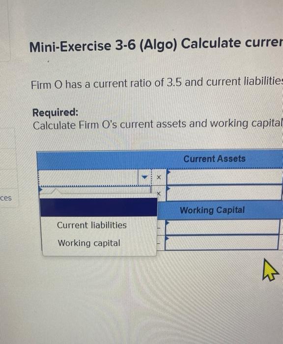 Solved Mini-Exercise 3-6 (Algo) Calculate current assets and | Chegg.com