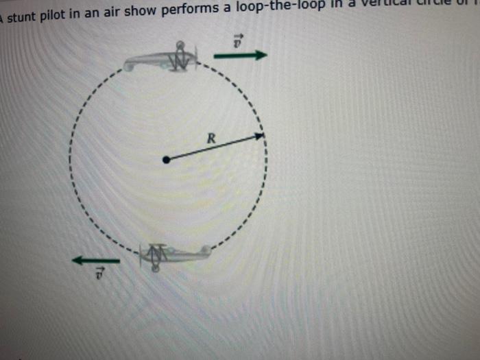 Solved A stunt pilot in an air show performs a loop-the-loop | Chegg.com