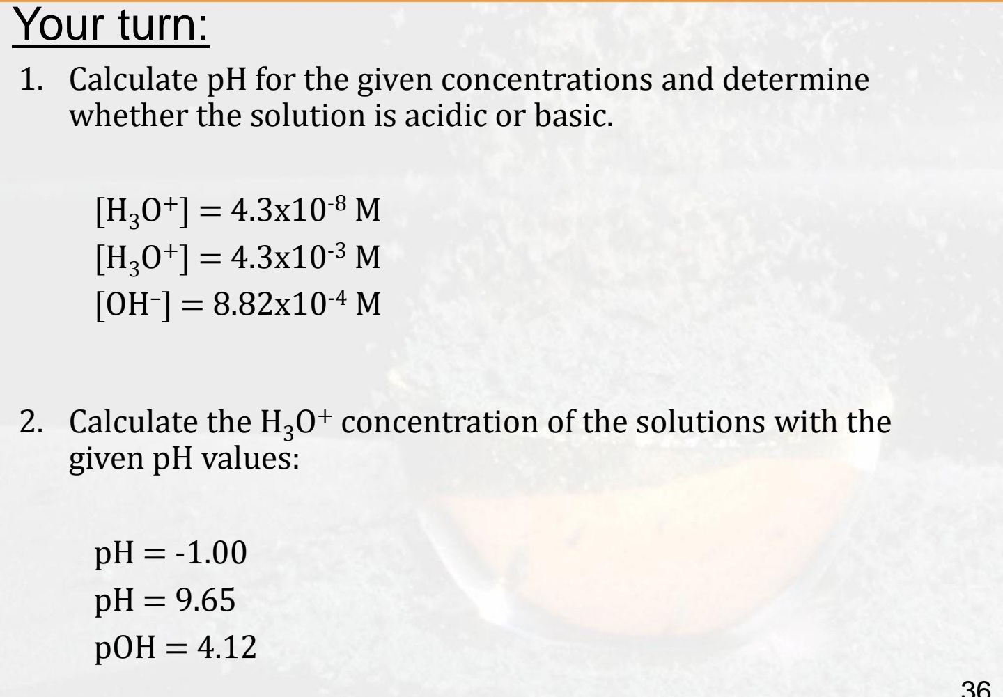 Solved Your turn:Calculate pH ﻿for the given concentrations | Chegg.com