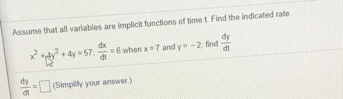 Solved Assume that all variables are implicit functions of | Chegg.com
