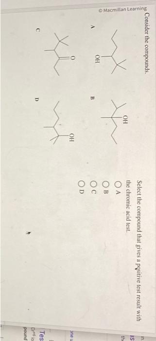 Solved Consider the compounds. Select the compound that | Chegg.com