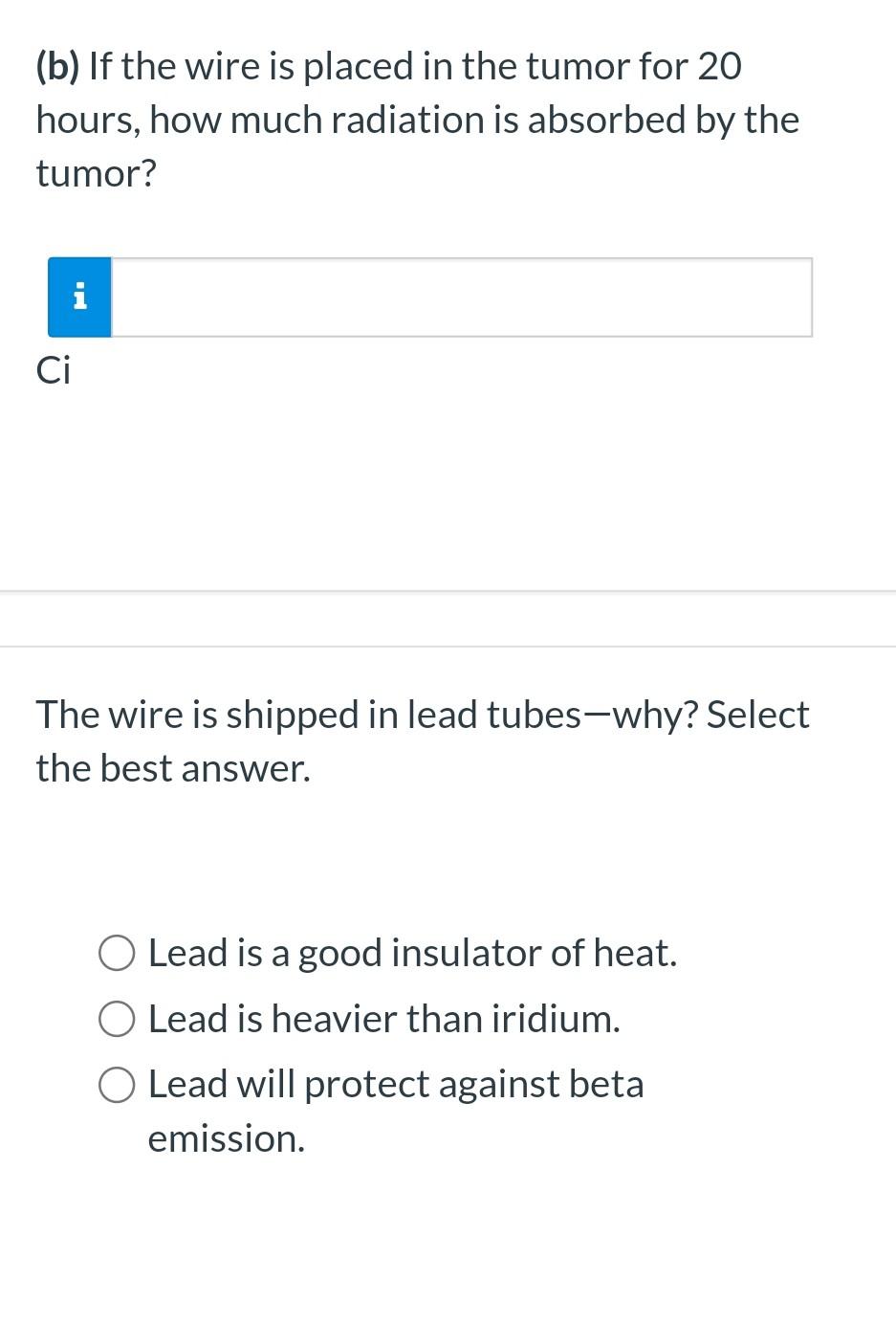 Solved Iridium-192, a beta emitter, is used in medicine to | Chegg.com