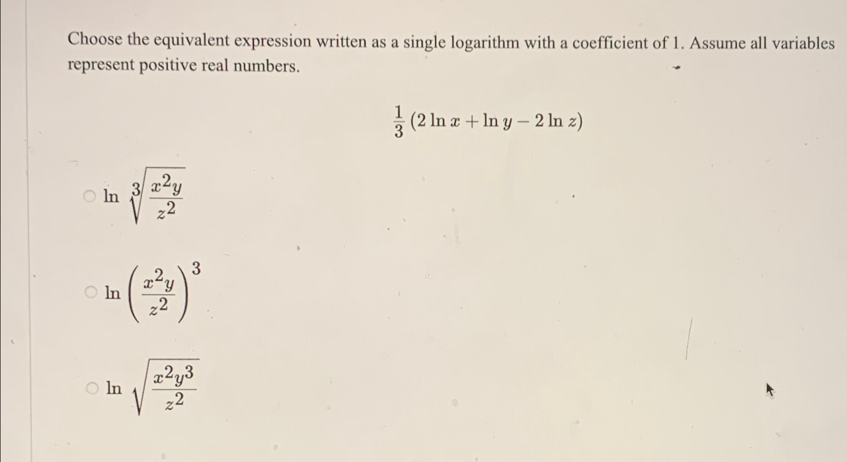 Solved Choose the equivalent expression written as a single | Chegg.com