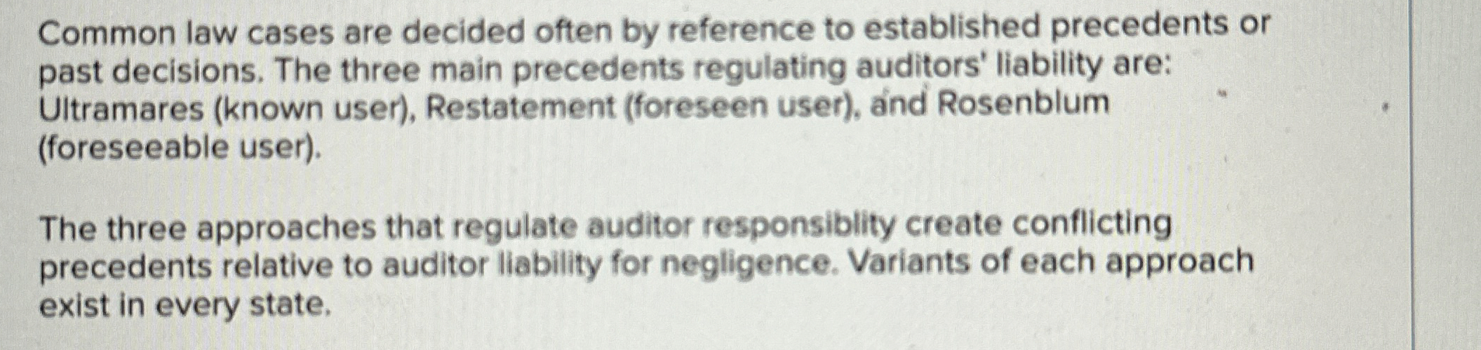 Solved Common law cases are decided often by reference to | Chegg.com