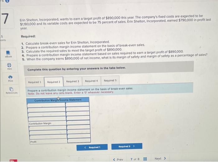 Solved E6-24 (Algo) Computing Target Profit, Preparing | Chegg.com