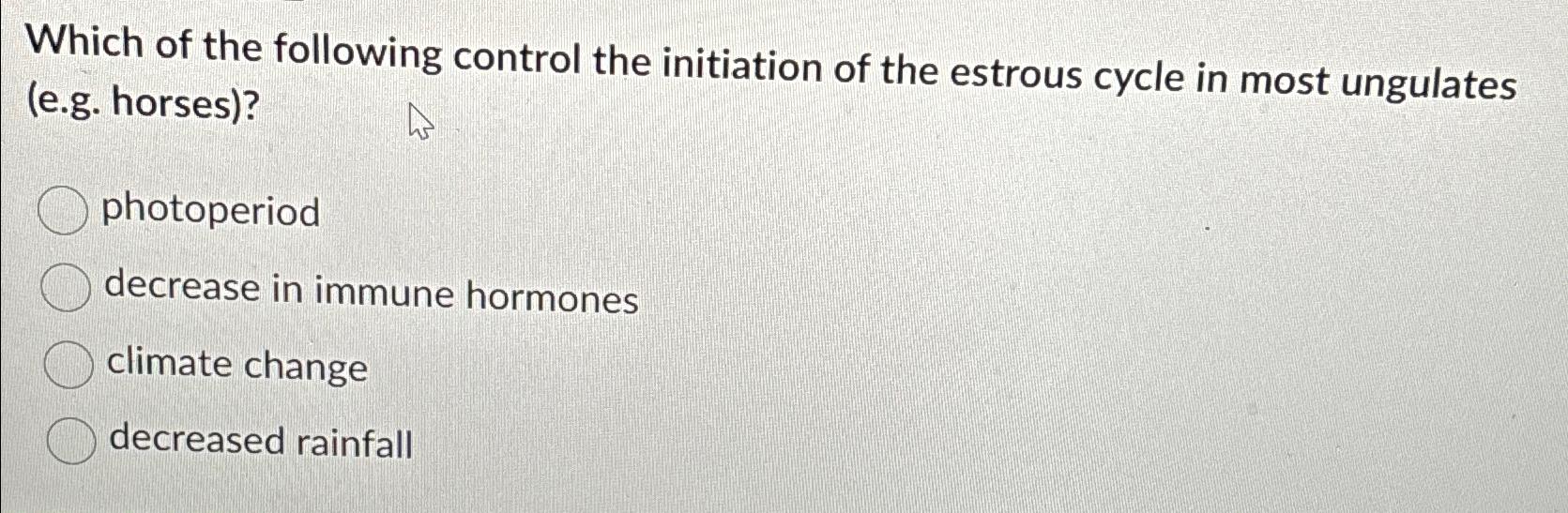 Solved Which of the following control the initiation of the | Chegg.com