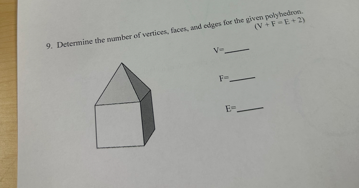 Solved Determine the number of vertices, faces, and edges | Chegg.com