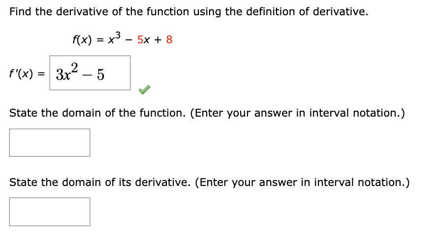 Find the derivative of the function using the | Chegg.com