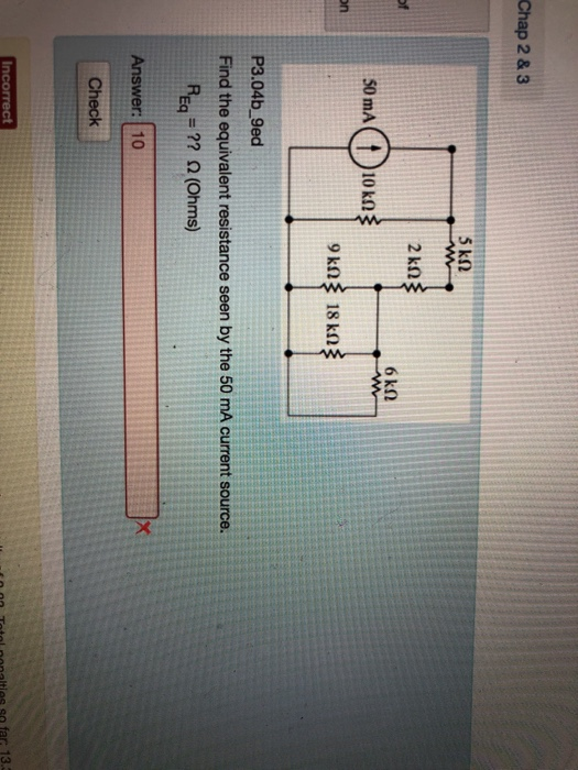 Solved P3.04b_9ed Find the equivalent resistance seen by the | Chegg.com