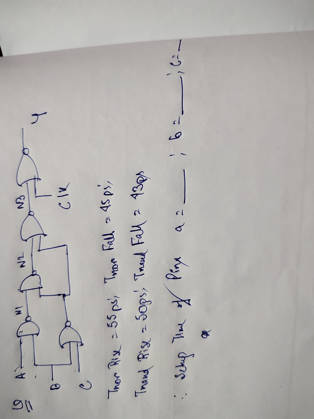 Solved Find Setup Time Of The Pins Sta Vlsi