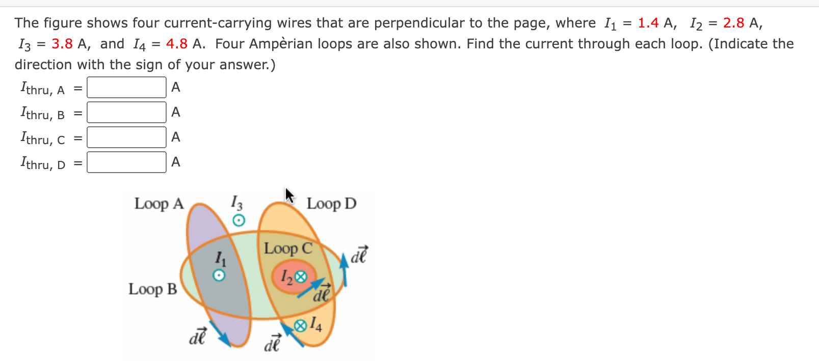 Solved The figure shows four current-carrying wires that are | Chegg.com