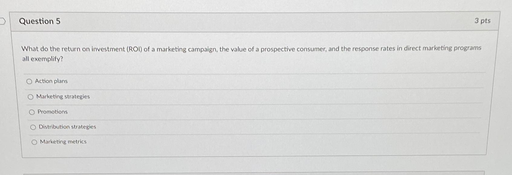 Solved Question 53 ﻿ptsWhat do the return on investment | Chegg.com