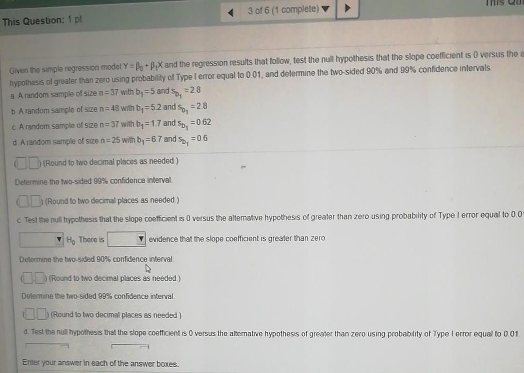 Solved Given the simple regression model Y = Bo + B,X and | Chegg.com