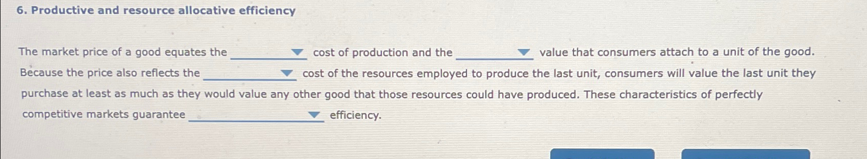 Solved Productive and resource allocative efficiencyThe | Chegg.com