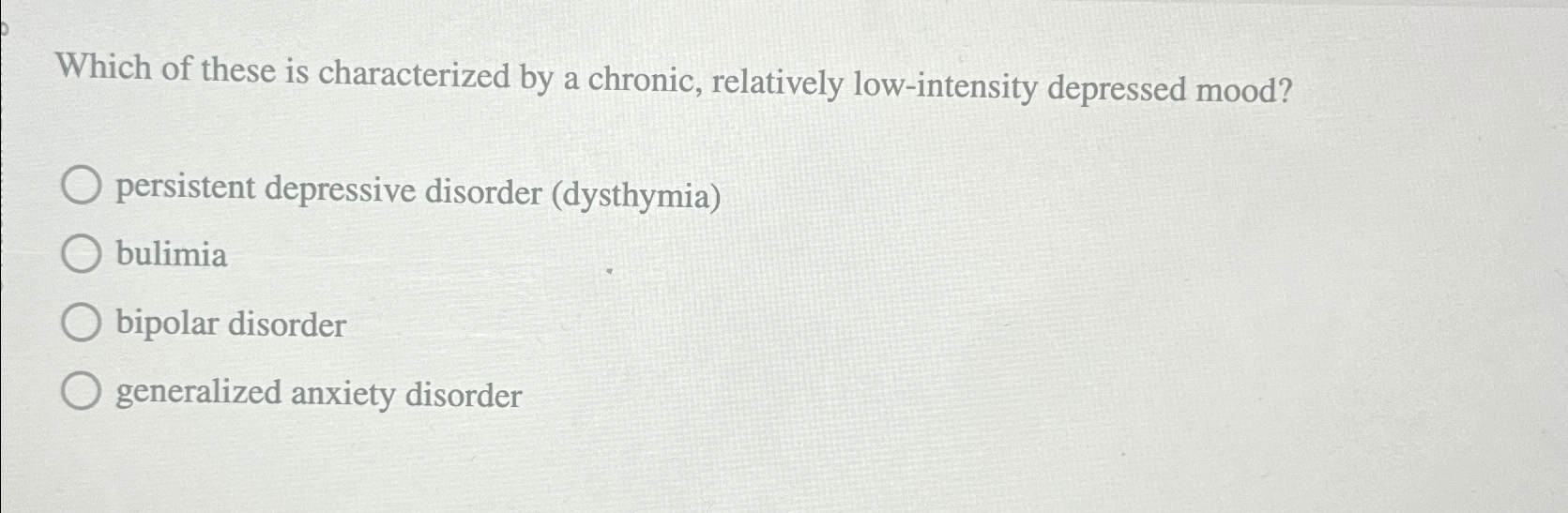 Solved Which of these is characterized by a chronic, | Chegg.com