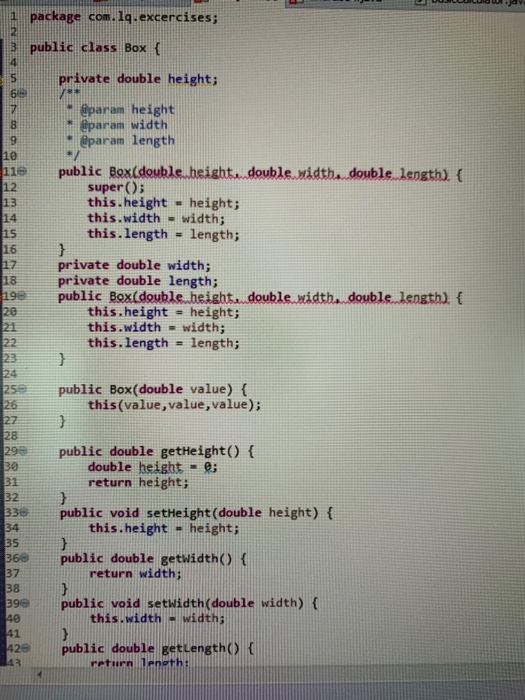 Solved Create a new class named Cube that extends Box and | Chegg.com