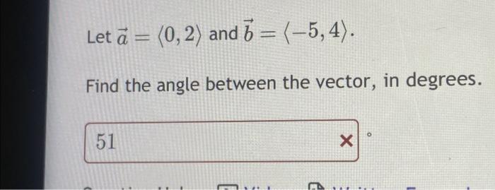 Solved Use the given pair of vectors u= 5b,−511 ,v= 51,511 | Chegg.com