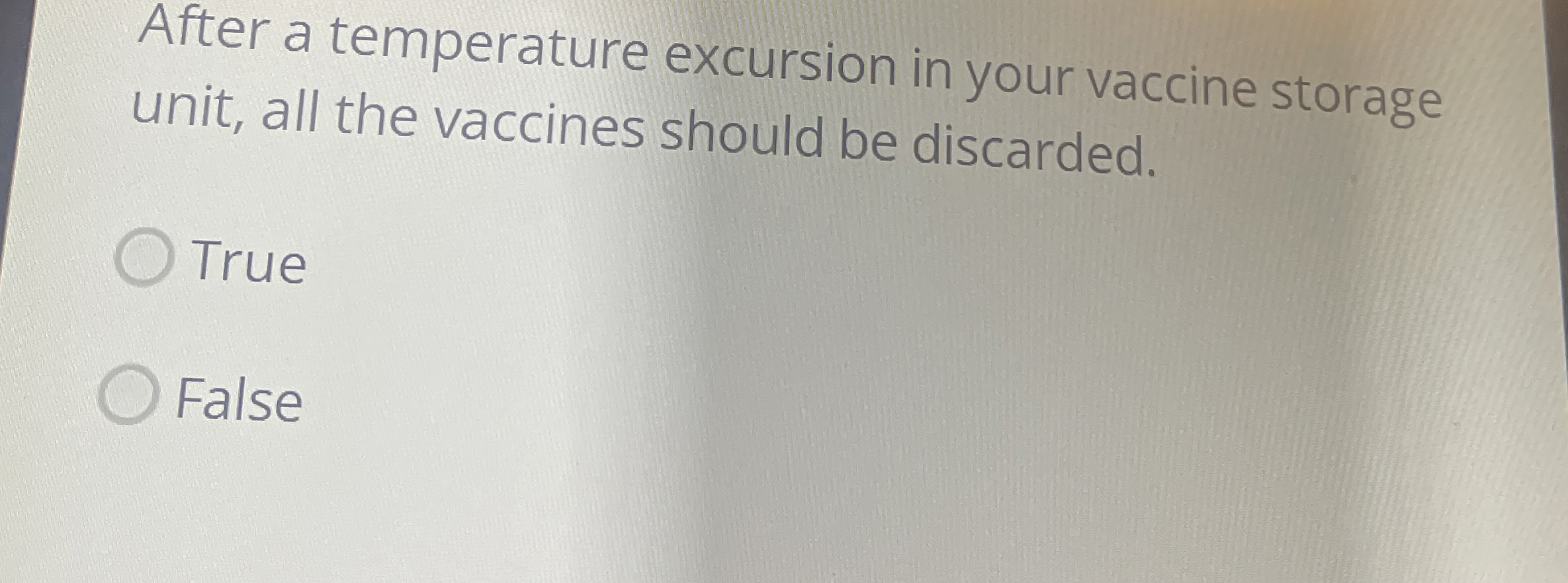 Solved After a temperature excursion in your vaccine | Chegg.com