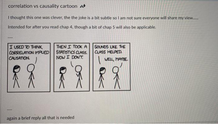 Solved correlation vs causality cartoon A I thought this one | Chegg.com