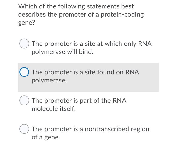 Solved Which of the following statements best describes the | Chegg.com