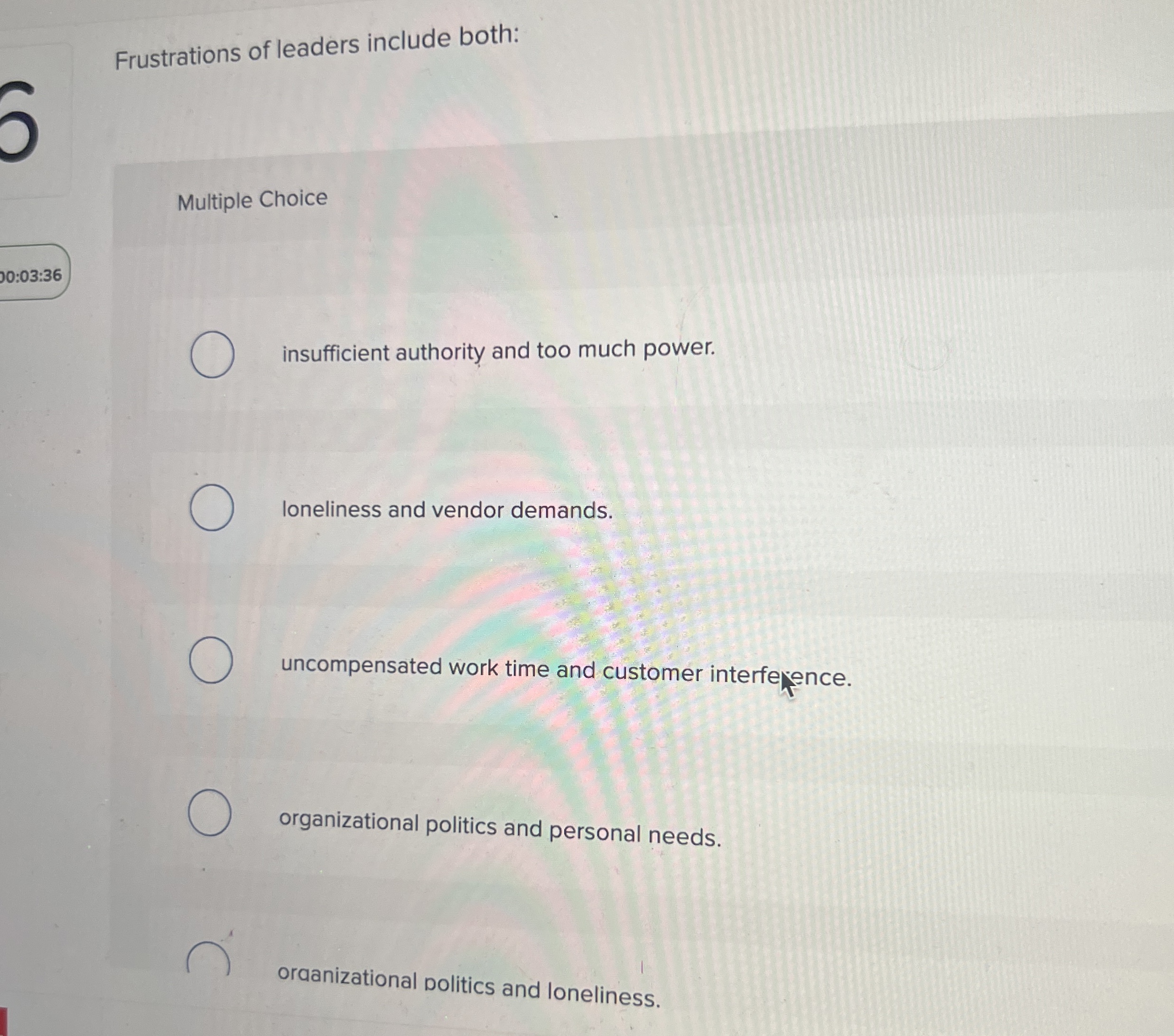 Solved Frustrations of leaders include both:Multiple | Chegg.com