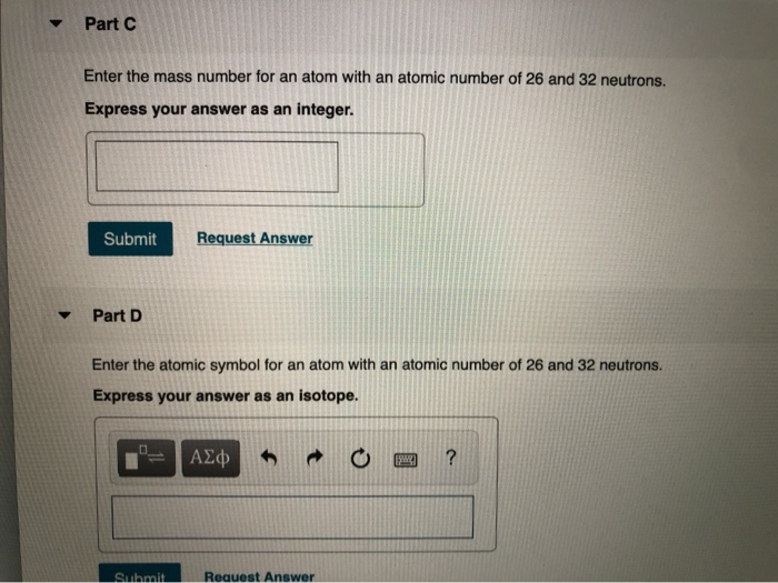 Solved art A Enter the mass number for an aluminum atom with | Chegg.com