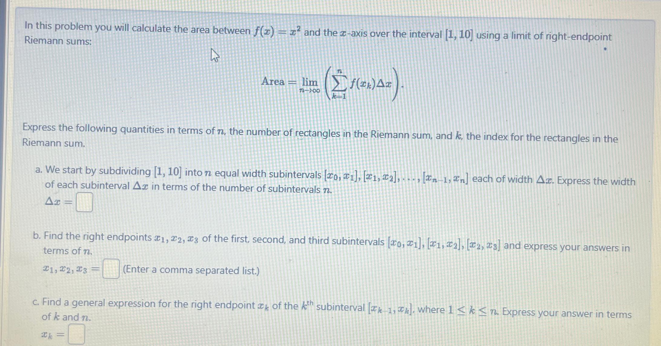 Solved In this problem you will calculate the area between | Chegg.com