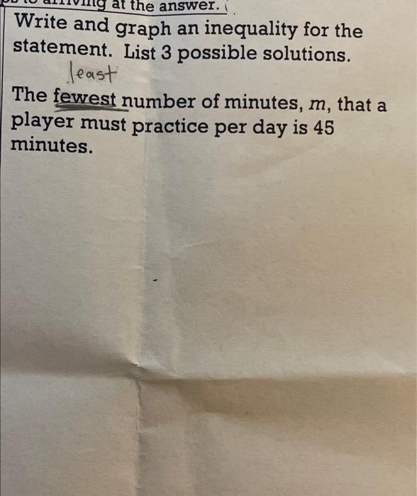 Solved Write and graph an inequality for the statement. List | Chegg.com
