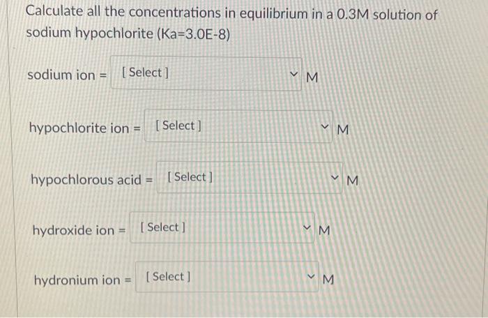 Solved Calculate all the concentrations in equilibrium in a | Chegg.com